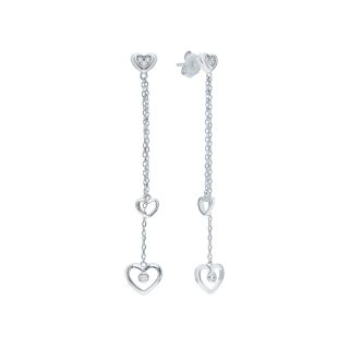 Серебряные серьги с фианитами SUNLIGHT S54858-C9W-01: белое серебро 925 ...
