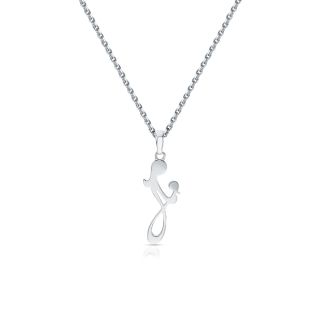 Серебряное шейное украшение SUNLIGHT S17198-H9W-01: белое серебро 925 ...