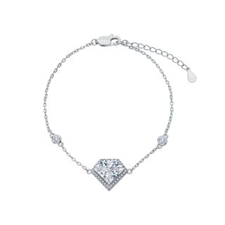 Серебряный браслет с фианитами SUNLIGHT S55980-B9W-01: белое серебро ...